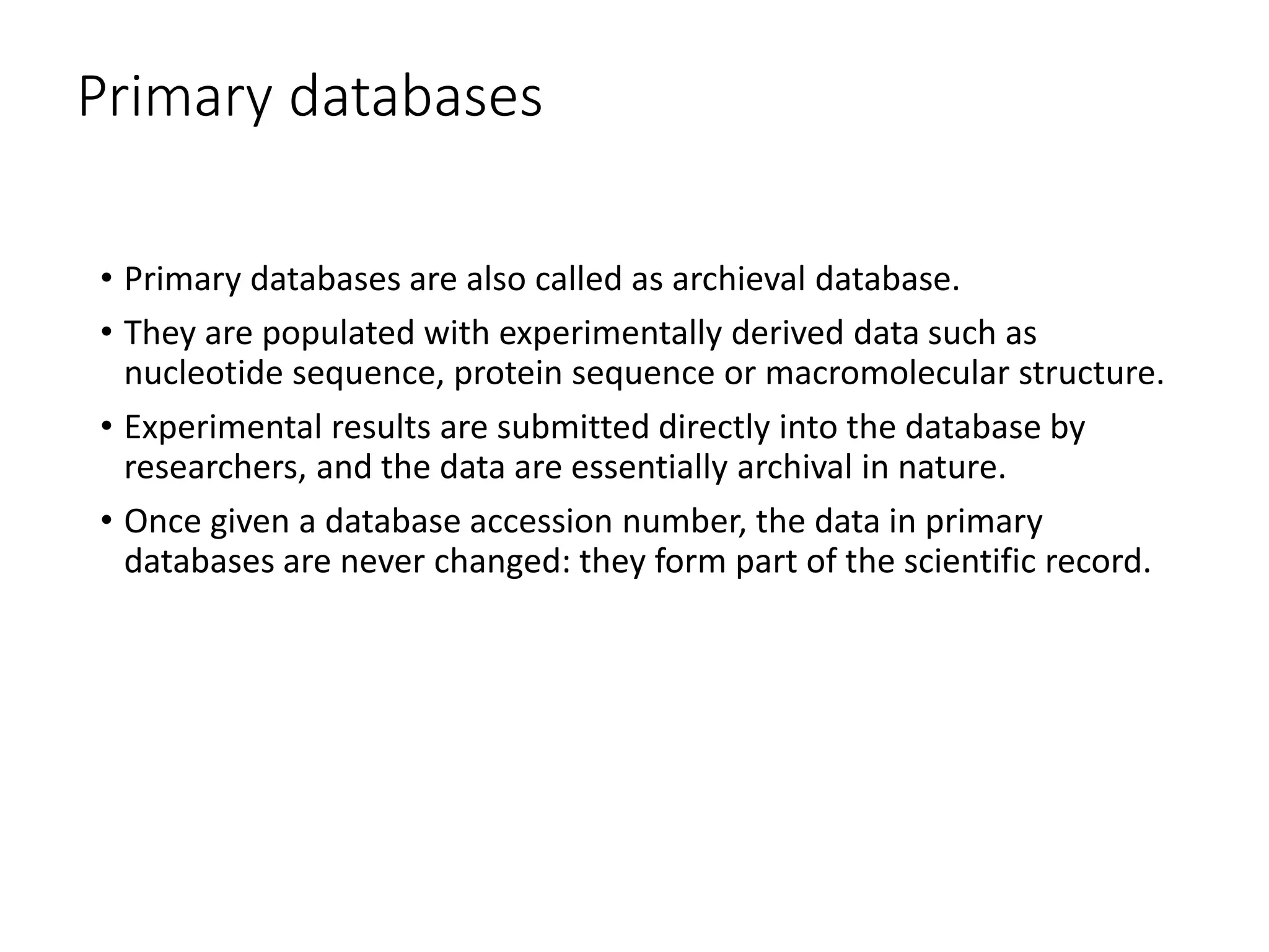 Primary Bioinformatics Database.pptx
