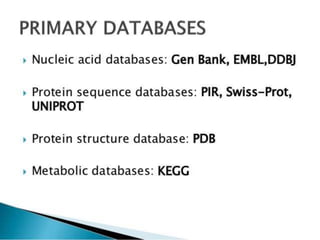 Primary Bioinformatics Database.pptx