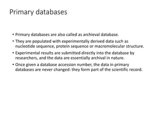 Primary Bioinformatics Database.pptx