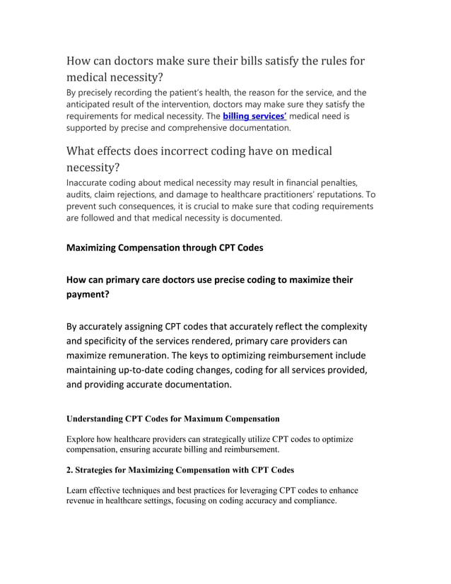 Primary Care CPT Codes: A Comprehensive Guide | DOCX