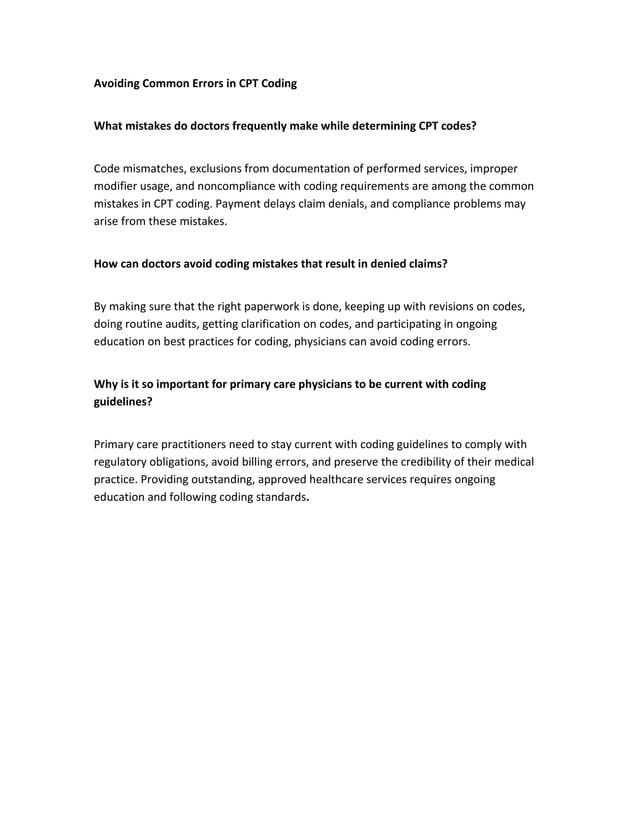 Primary Care CPT Codes: A Comprehensive Guide | DOCX