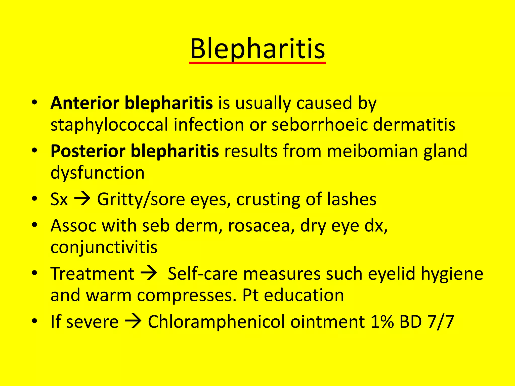 Primary care ophthalmology teaching | PPTX