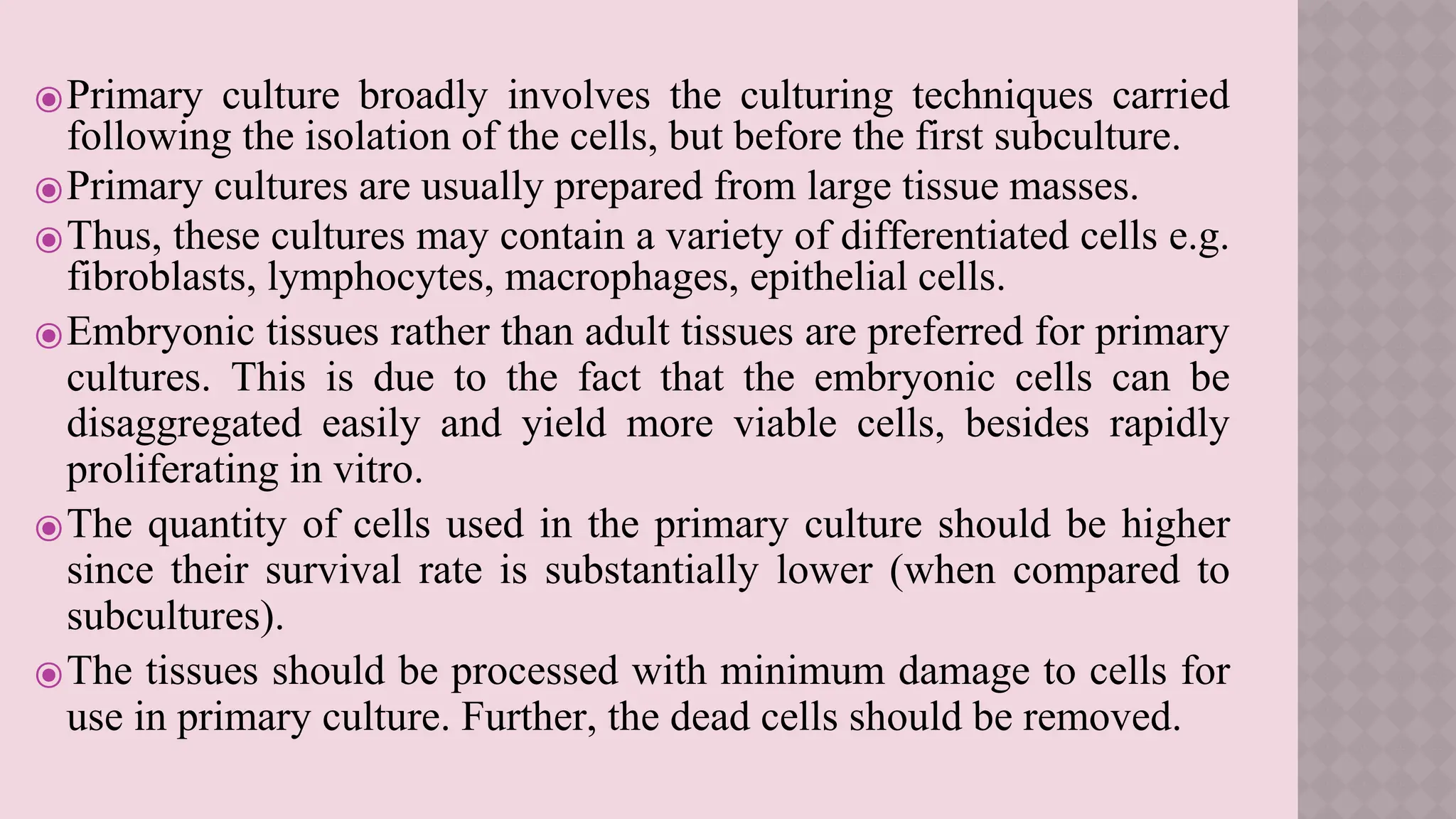 Establishment of Primary animal cell culture | PPTX