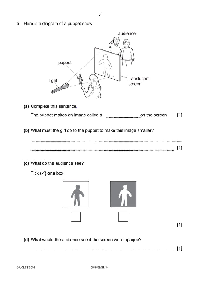 Primary checkpoint science (0846) specimen 2014 (paper 2) | PDF ...