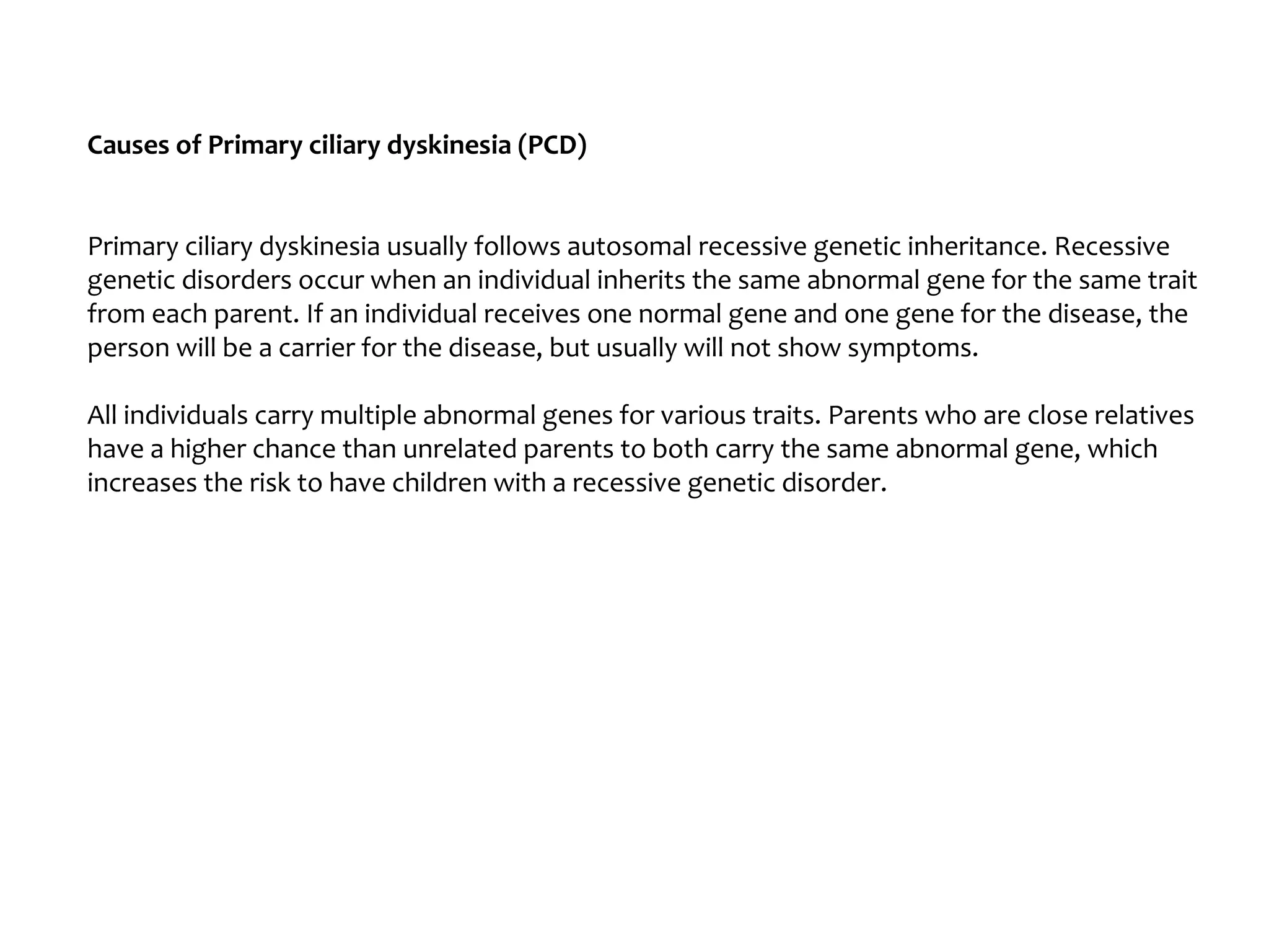 Primary ciliary dyskinesia | PPT