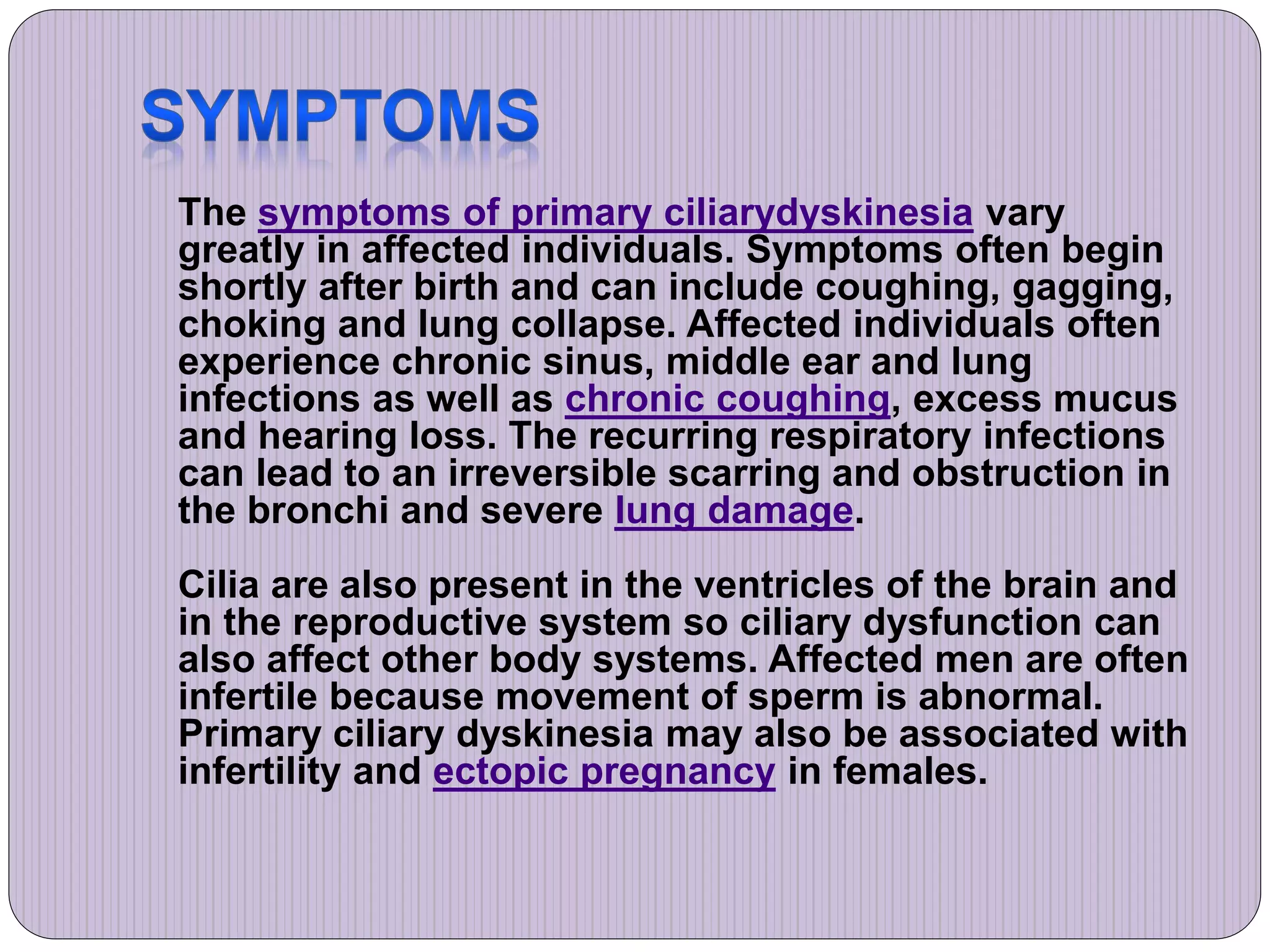 Primary ciliary dyskinesia (pcd) | PPTX