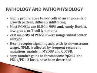 Primary CNS lymphoma | PPTX