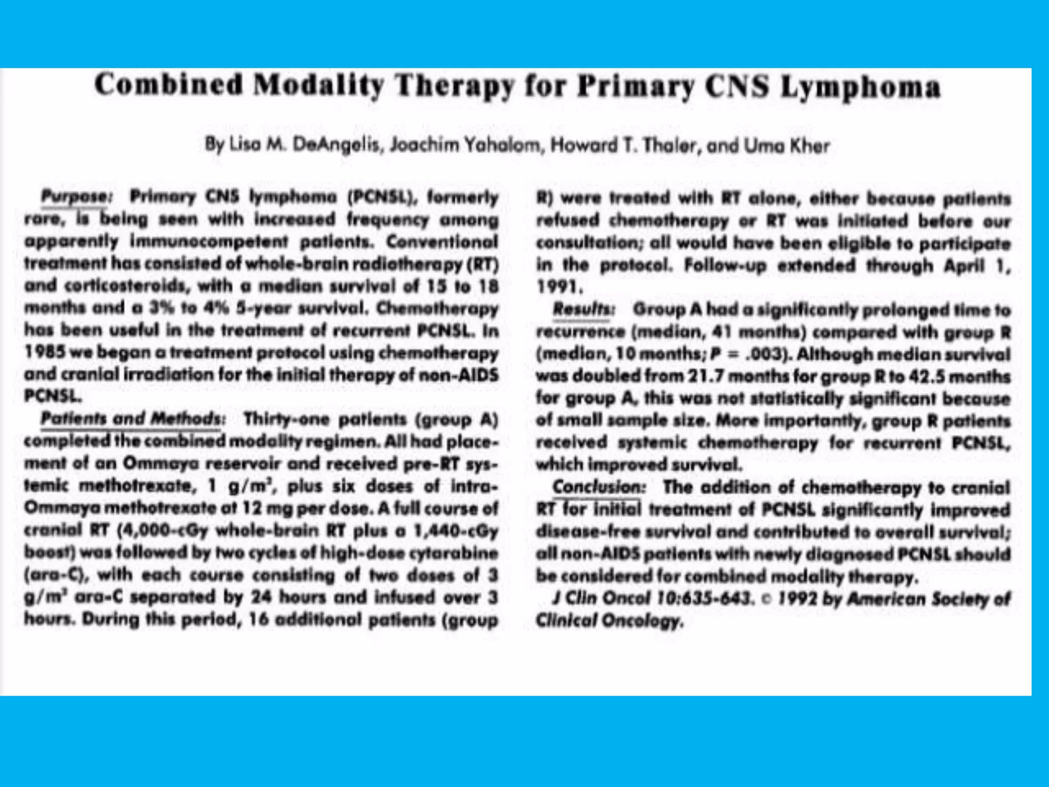 Primary CNS Lymphoma | PPTX