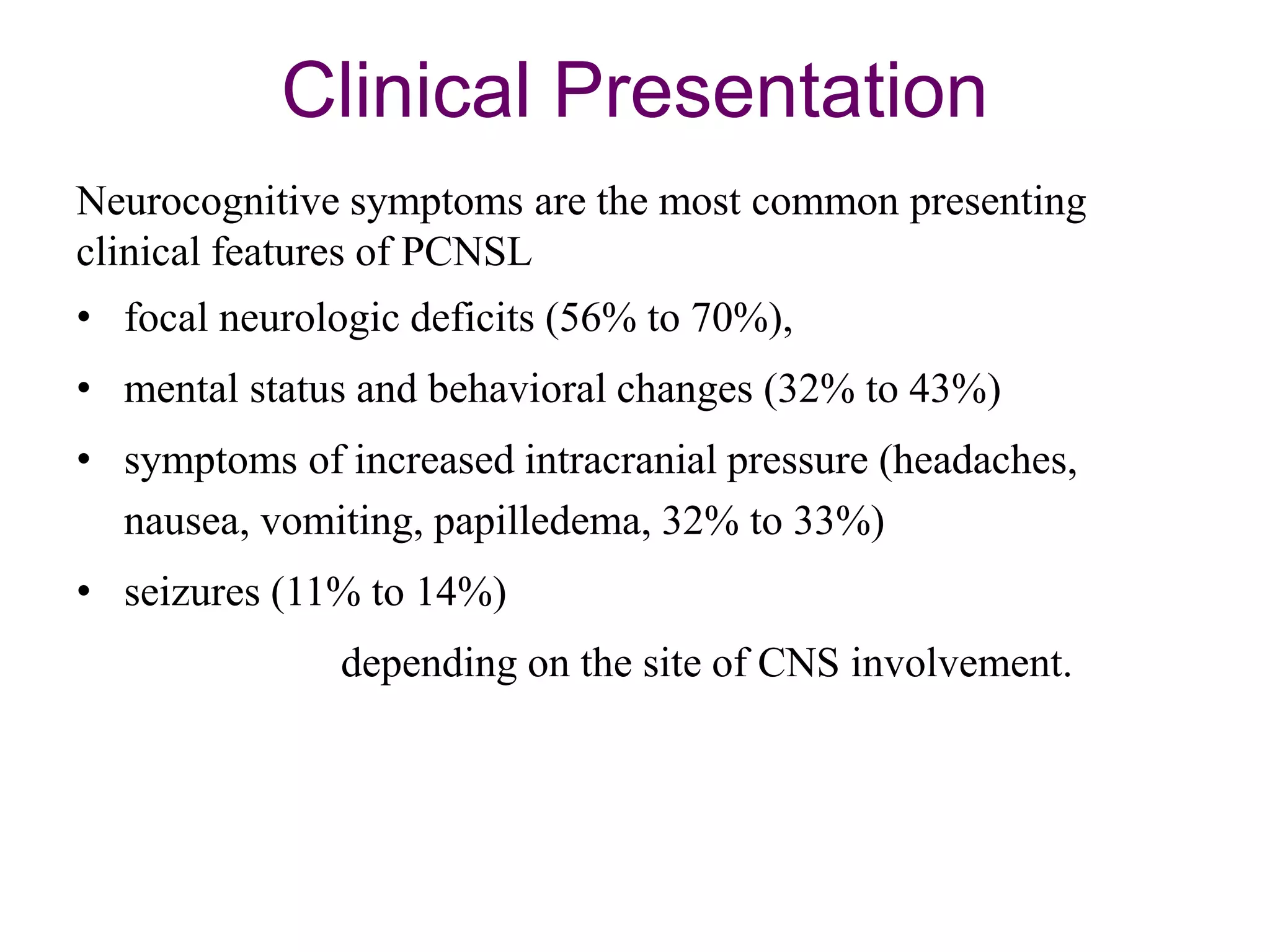 Primary cns lymphoma main | PPTX
