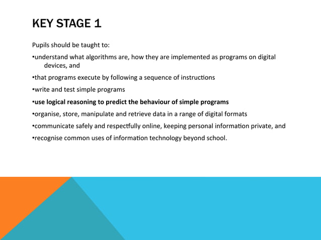 Primary Computing Curriculum 2014 | PPT