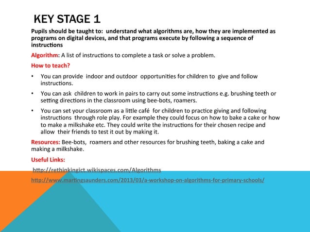 Primary Computing Curriculum 2014 | PPT