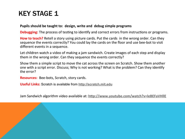 Primary Computing Curriculum 2014 | PPT