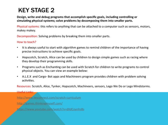Primary Computing Curriculum 2014 | PPT