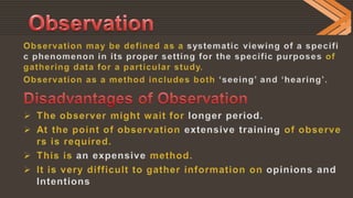 Primary Source of Data Collection - Observations, Survey, Focus Groups ...
