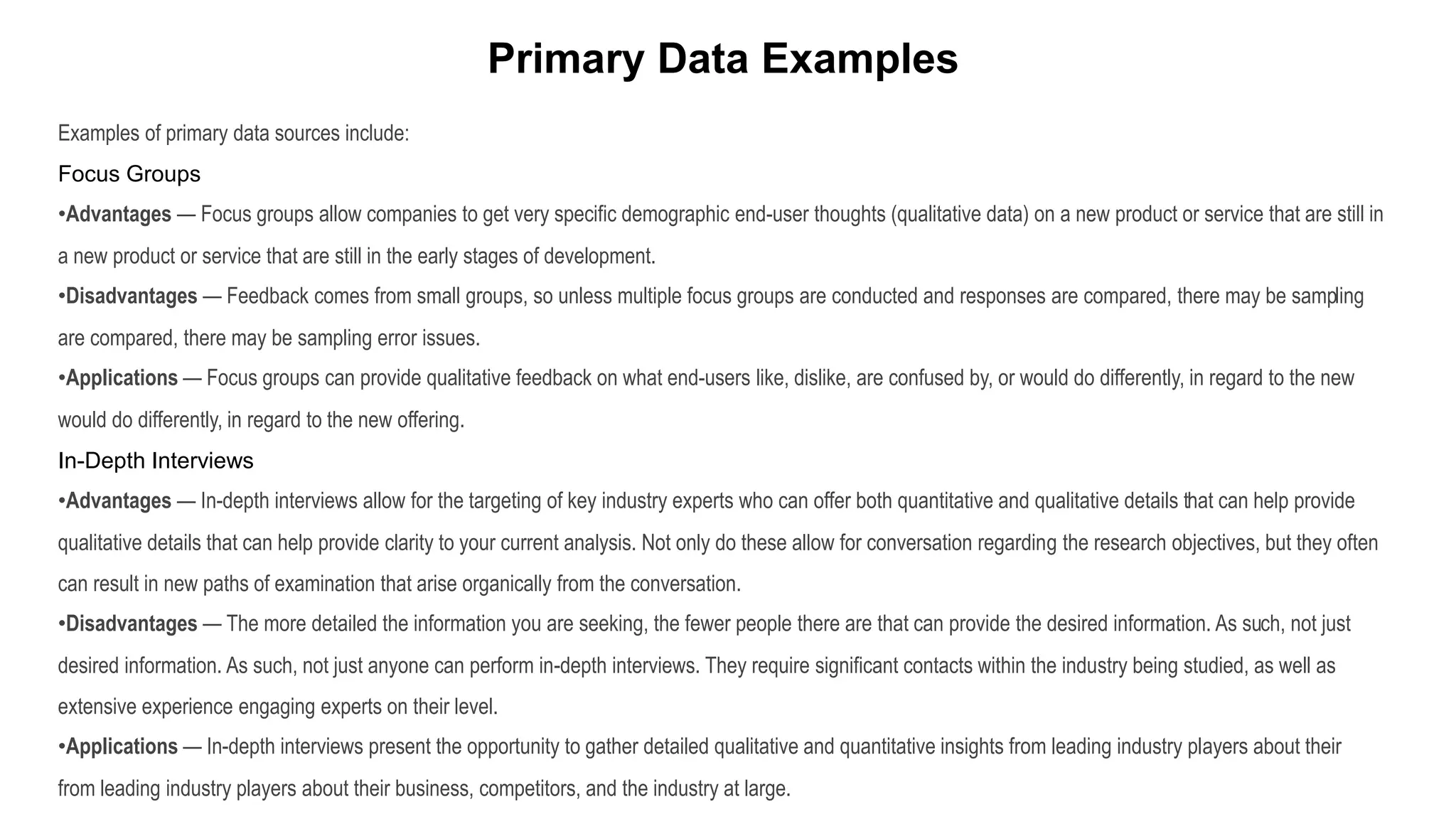 Primary Data vs. Secondary Data Market Research Methods | PPT