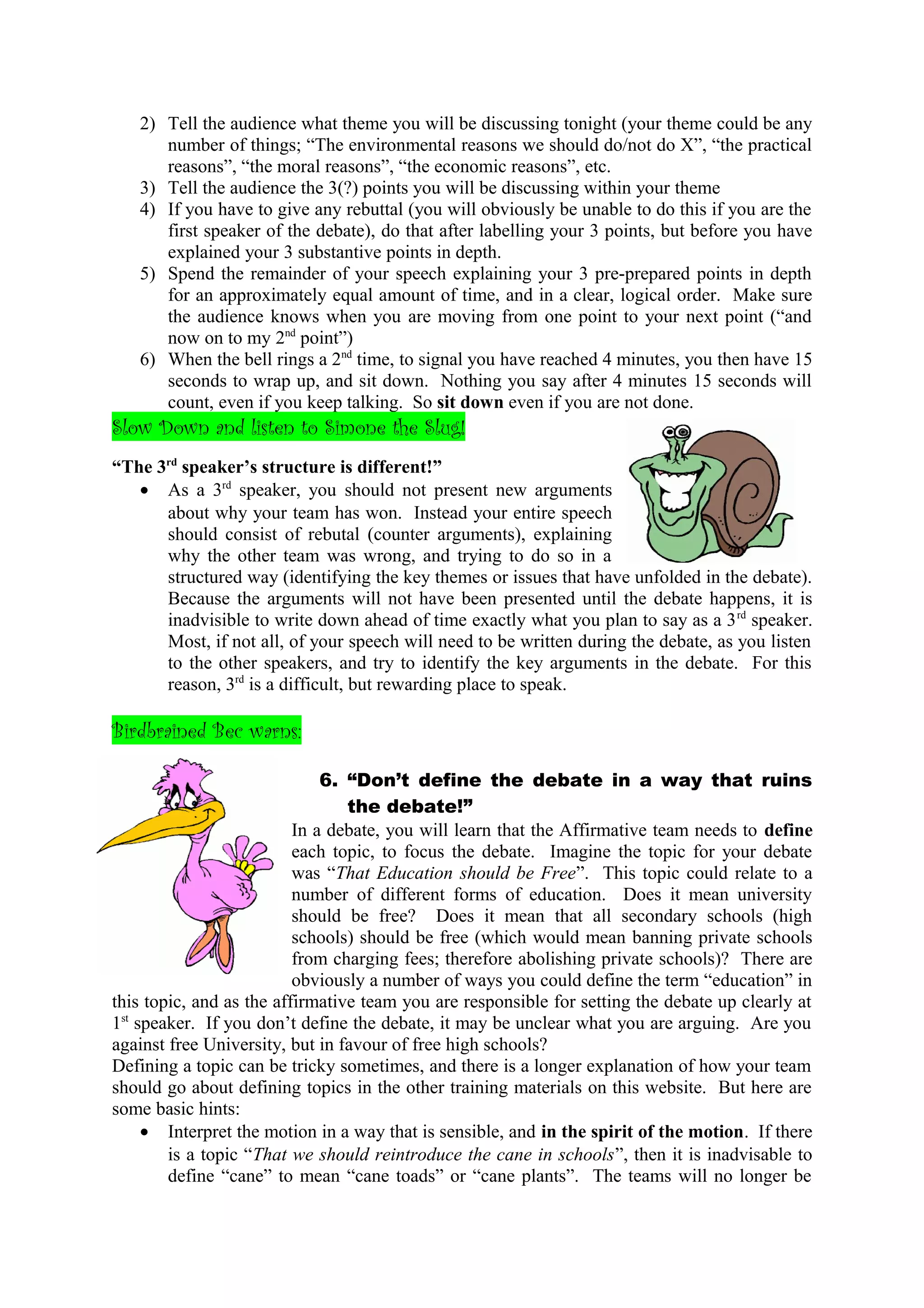Primary debating guide | DOC