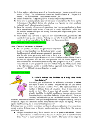 Primary debating guide | DOC