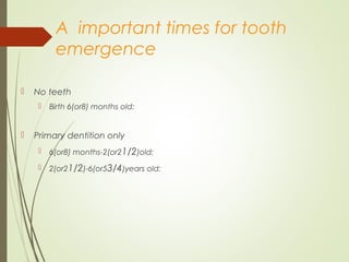 Primary Dentition | PPT
