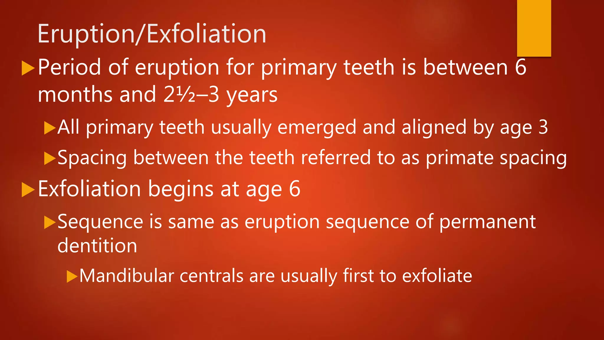 Primary Dentition and Tooth Development | PPTX