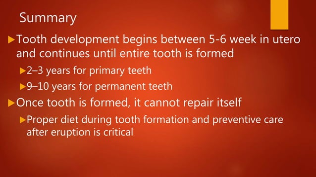 Primary Dentition and Tooth Development | PPTX