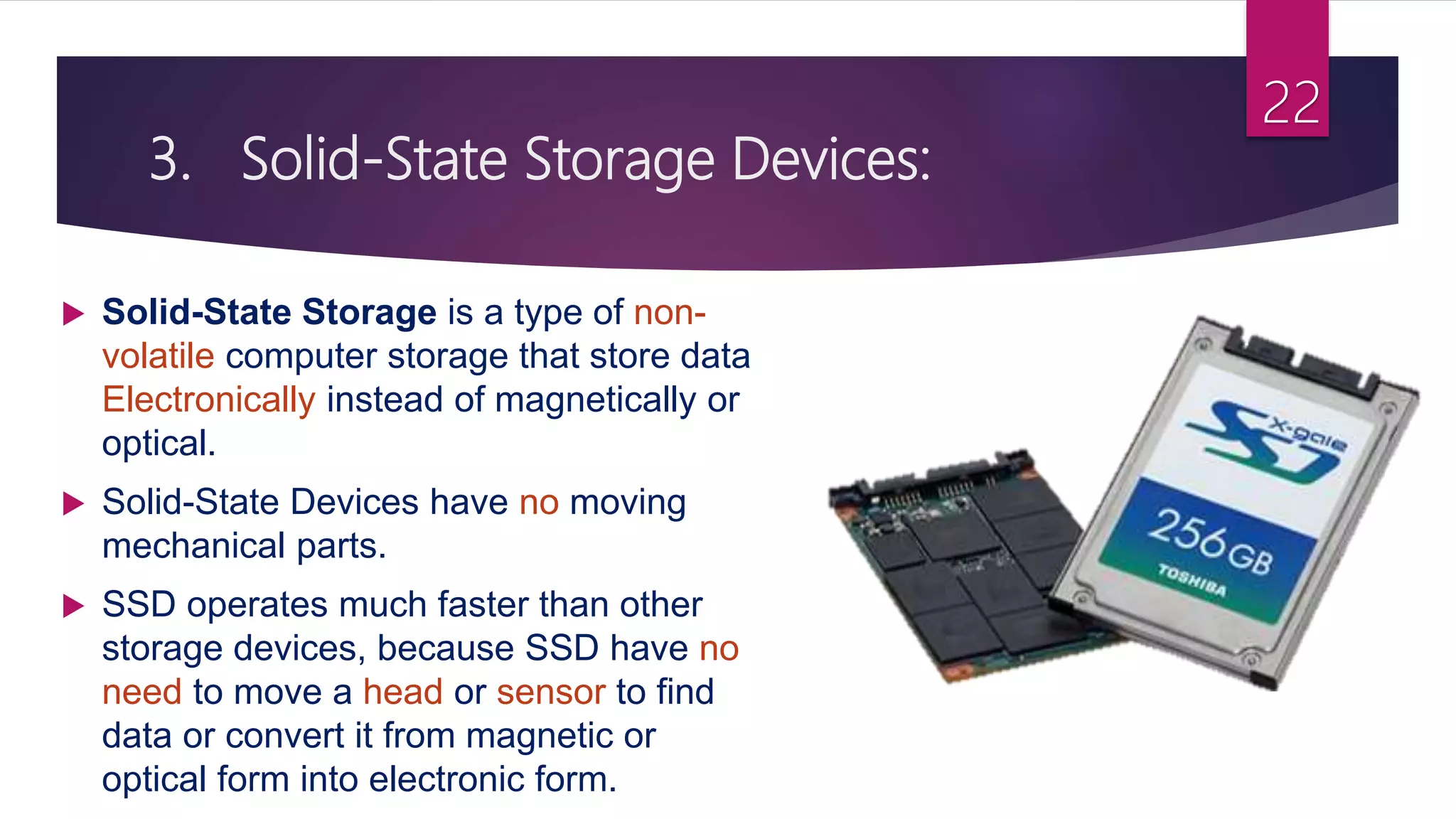 Primary and secondary Storage devices | PPTX