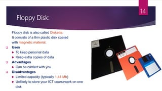 Primary and secondary Storage devices | PPTX
