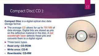 Primary and secondary Storage devices | PPTX