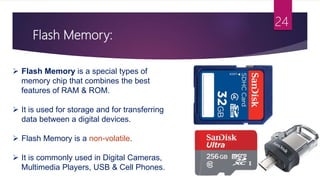 Primary and secondary Storage devices | PPTX