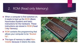 Primary and secondary Storage devices | PPTX