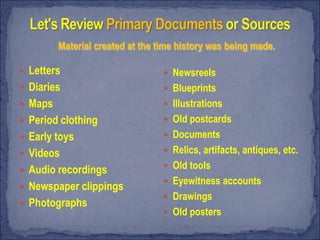 Primary and Secondary Sources Review | PPT