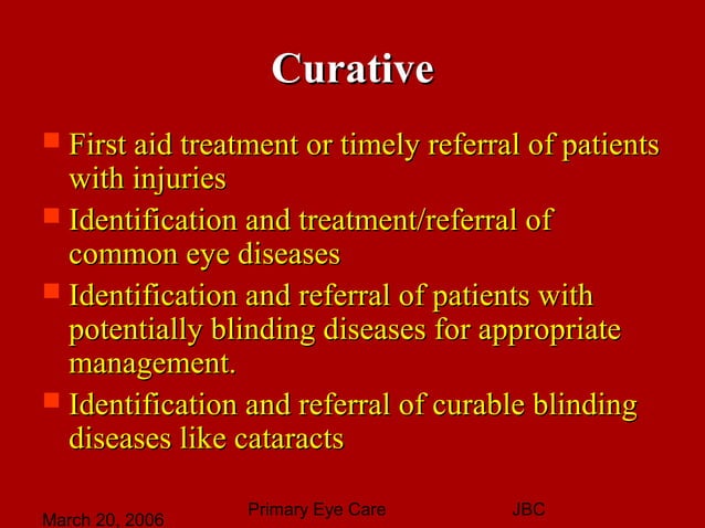 Primary eye care | PPT