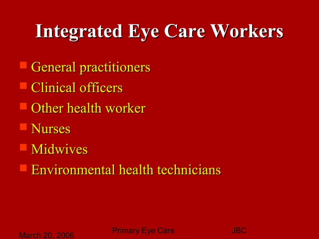 Primary eye care | PPT
