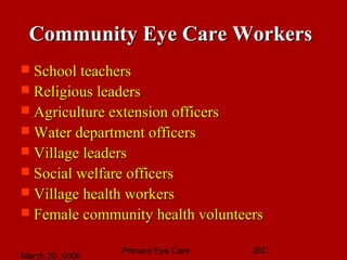 Primary eye care | PPT