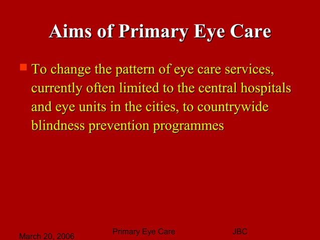 Primary eye care | PPT