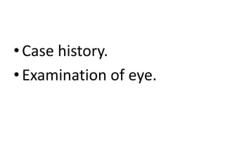 Primary eye care examination | PPTX