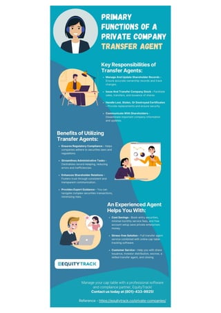 Primary Function Of Private Company Transfer Agent | PDF
