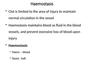 PRIMARY HAEMOSTASIS and the circulatory system. | PPTX