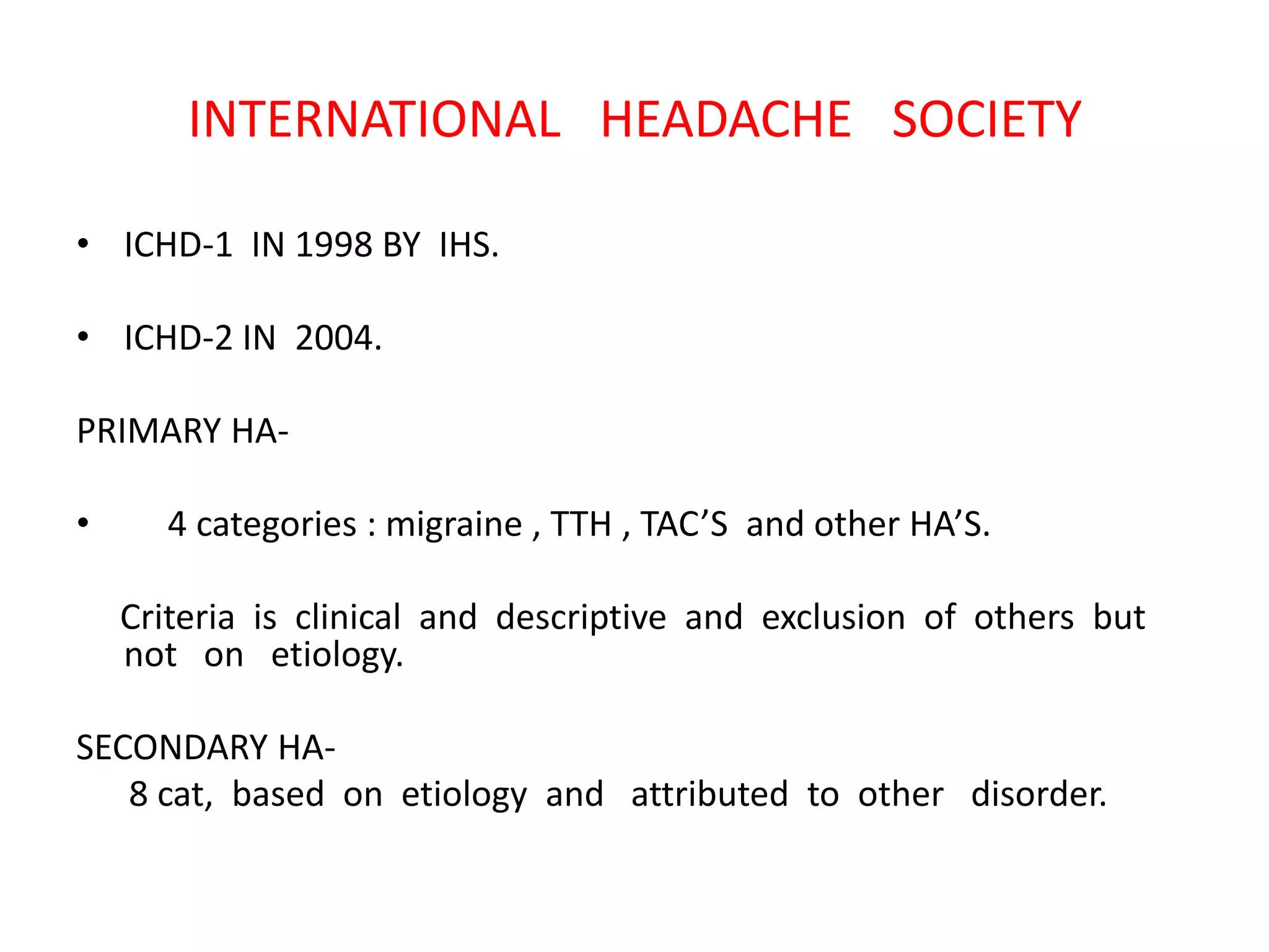 Primary headache | PPTX