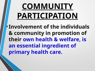 primaryhealthcare- community health nursing | PPTX