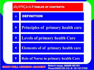 Primary health care | PPTX