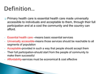 Primary health care | PPTX