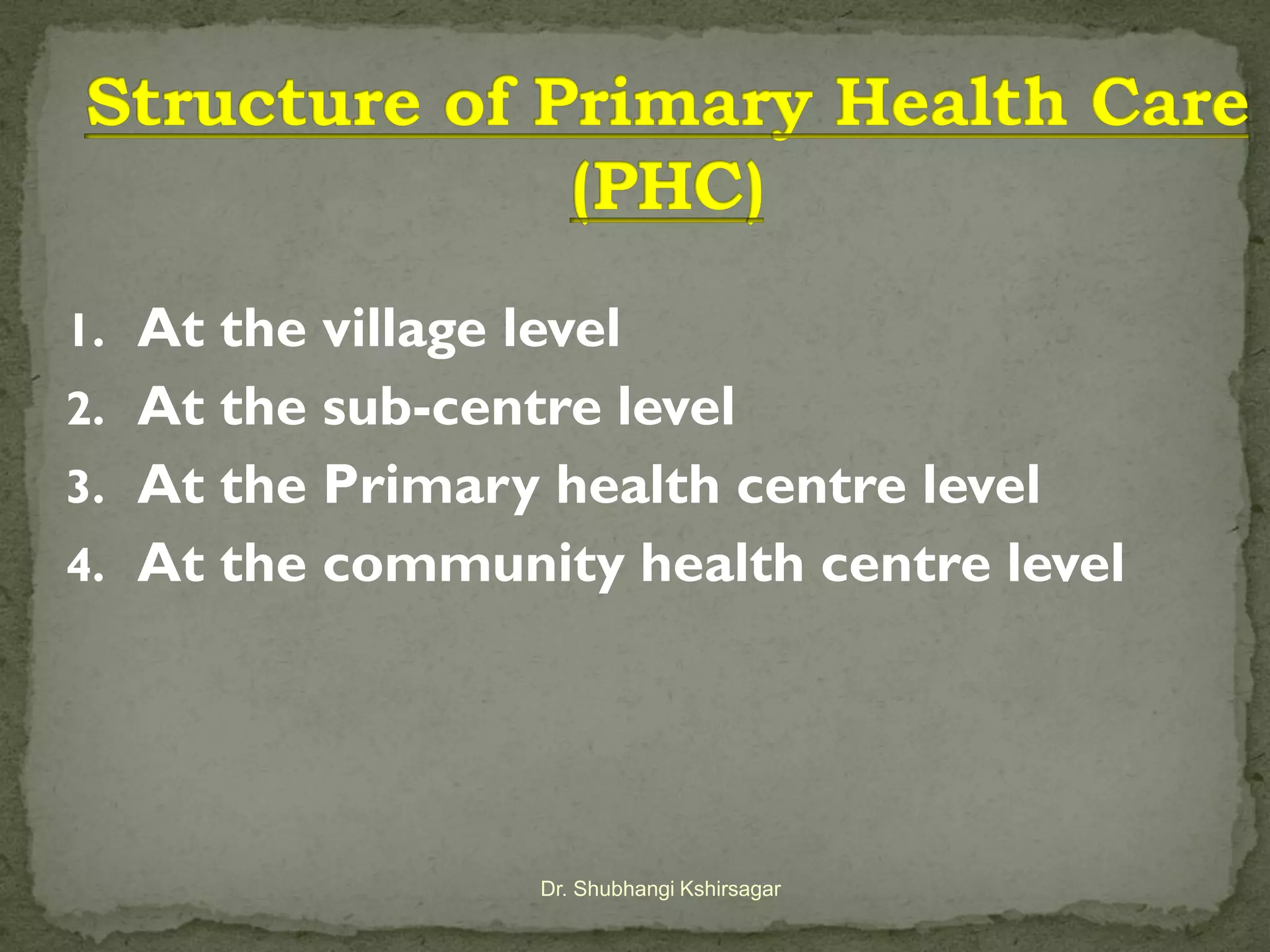 Primary health care | PPT