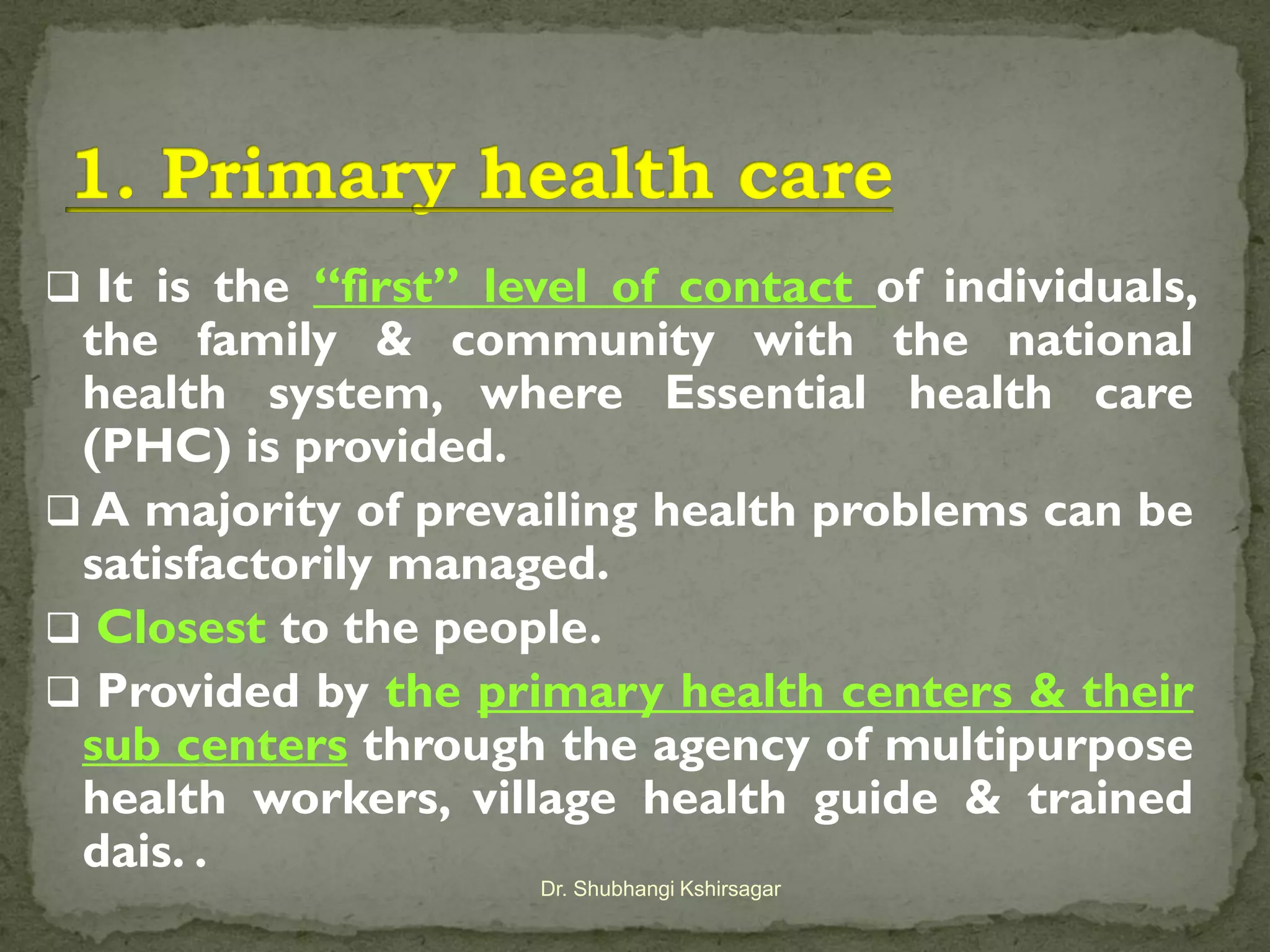 Primary health care | PPT