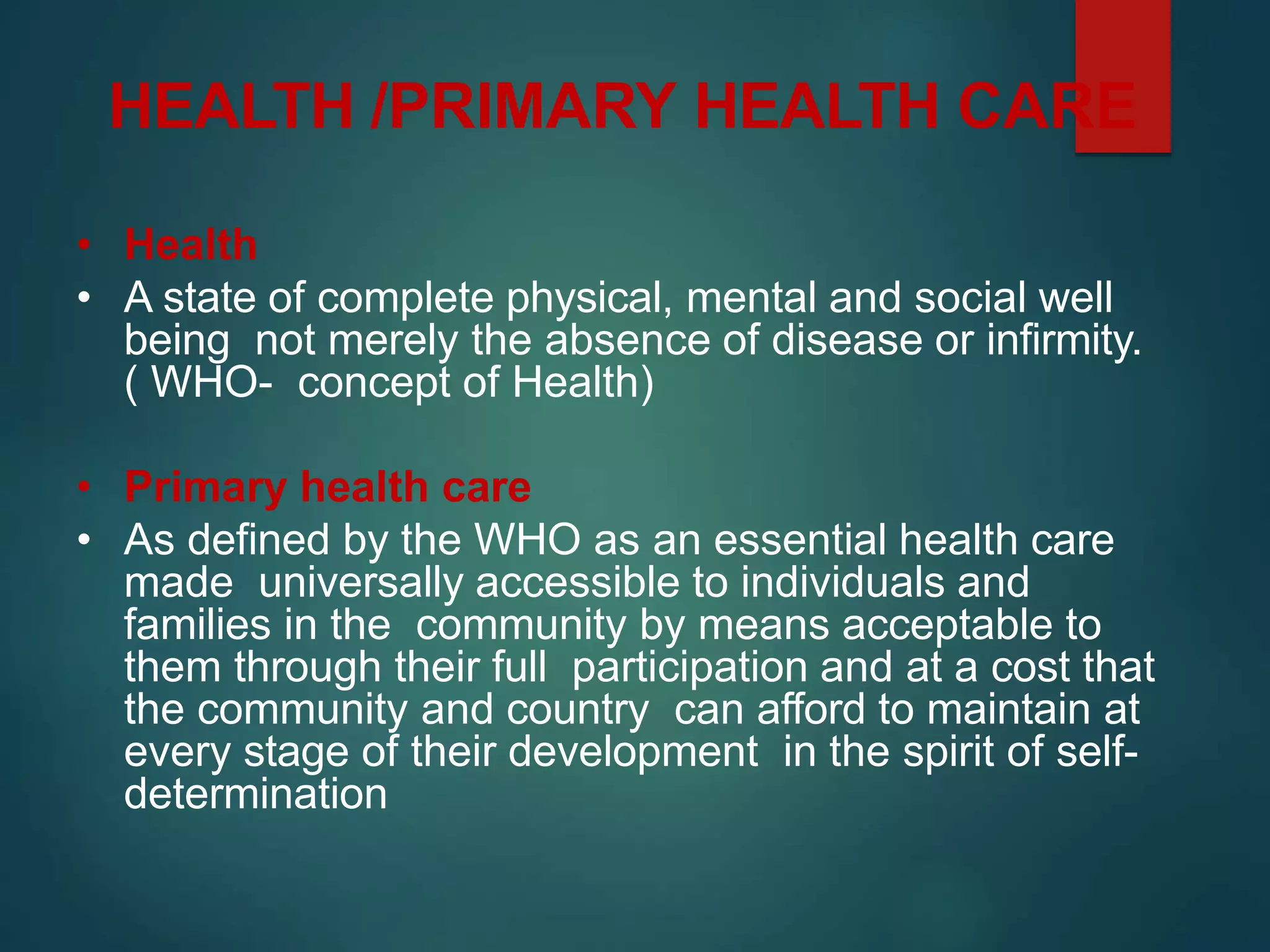 Primary health care | PPTX