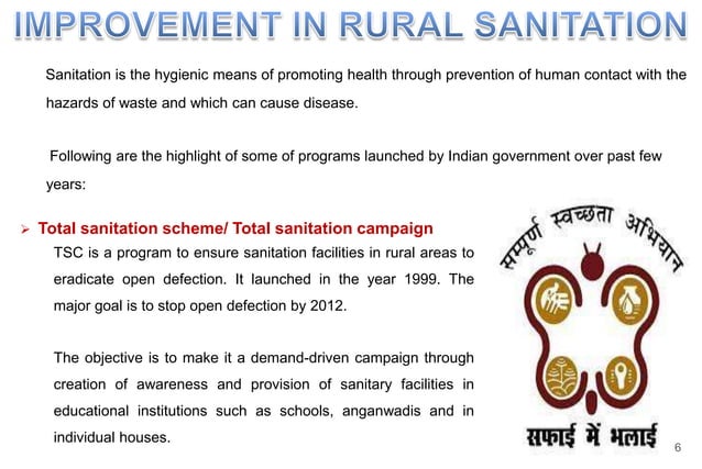 primary health care and improvement in rural sanitation | PPTX