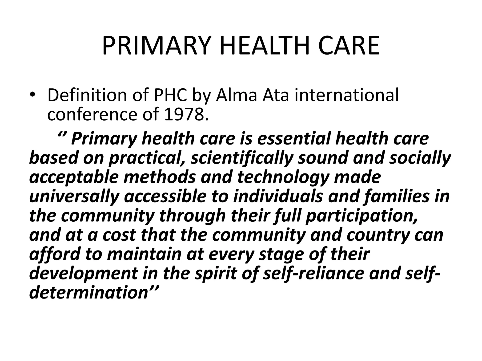 Primary health care 22 SlideShare for human medicine | PPT