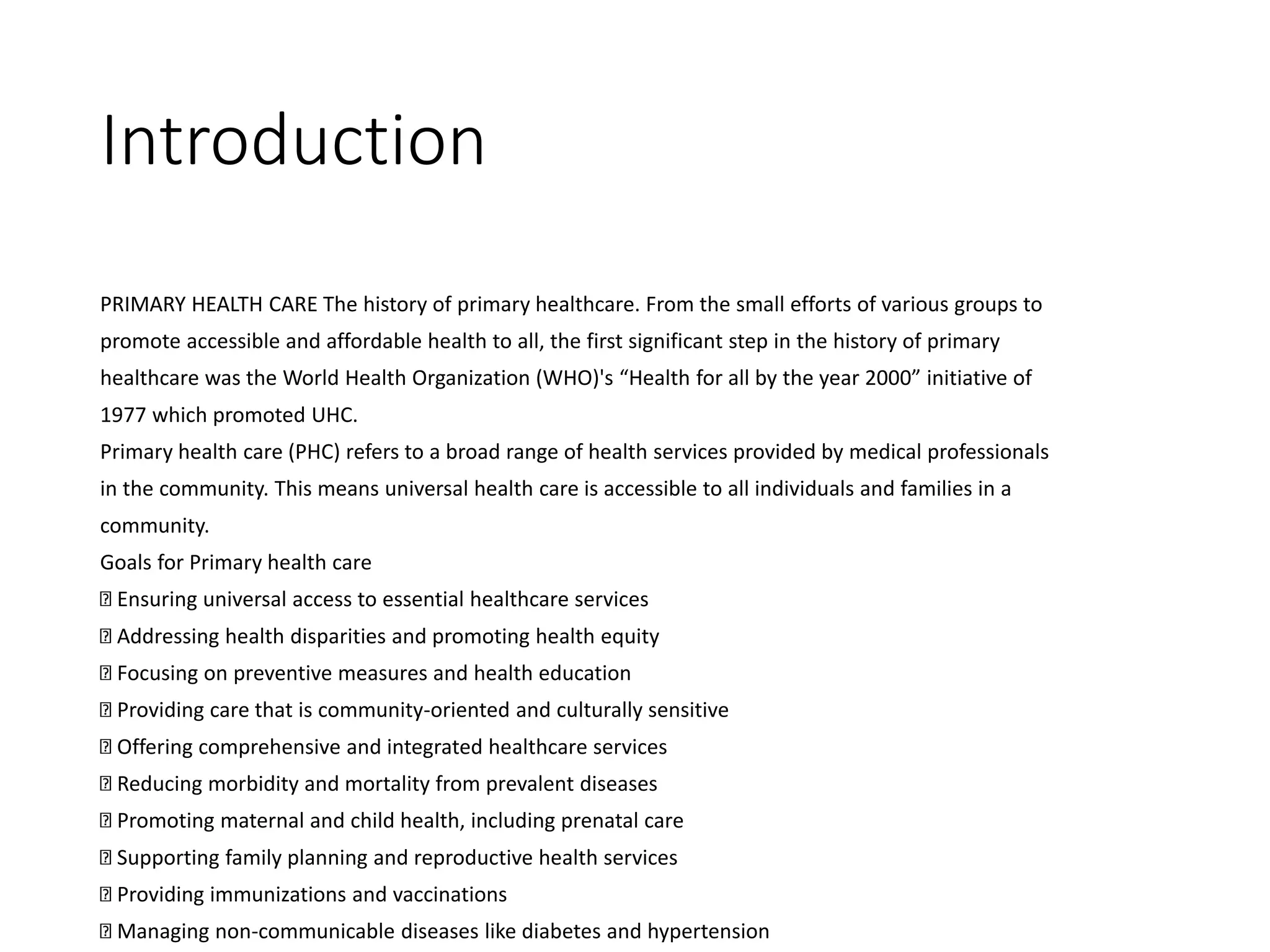 Primary Health Care Aim and objectives.pptx
