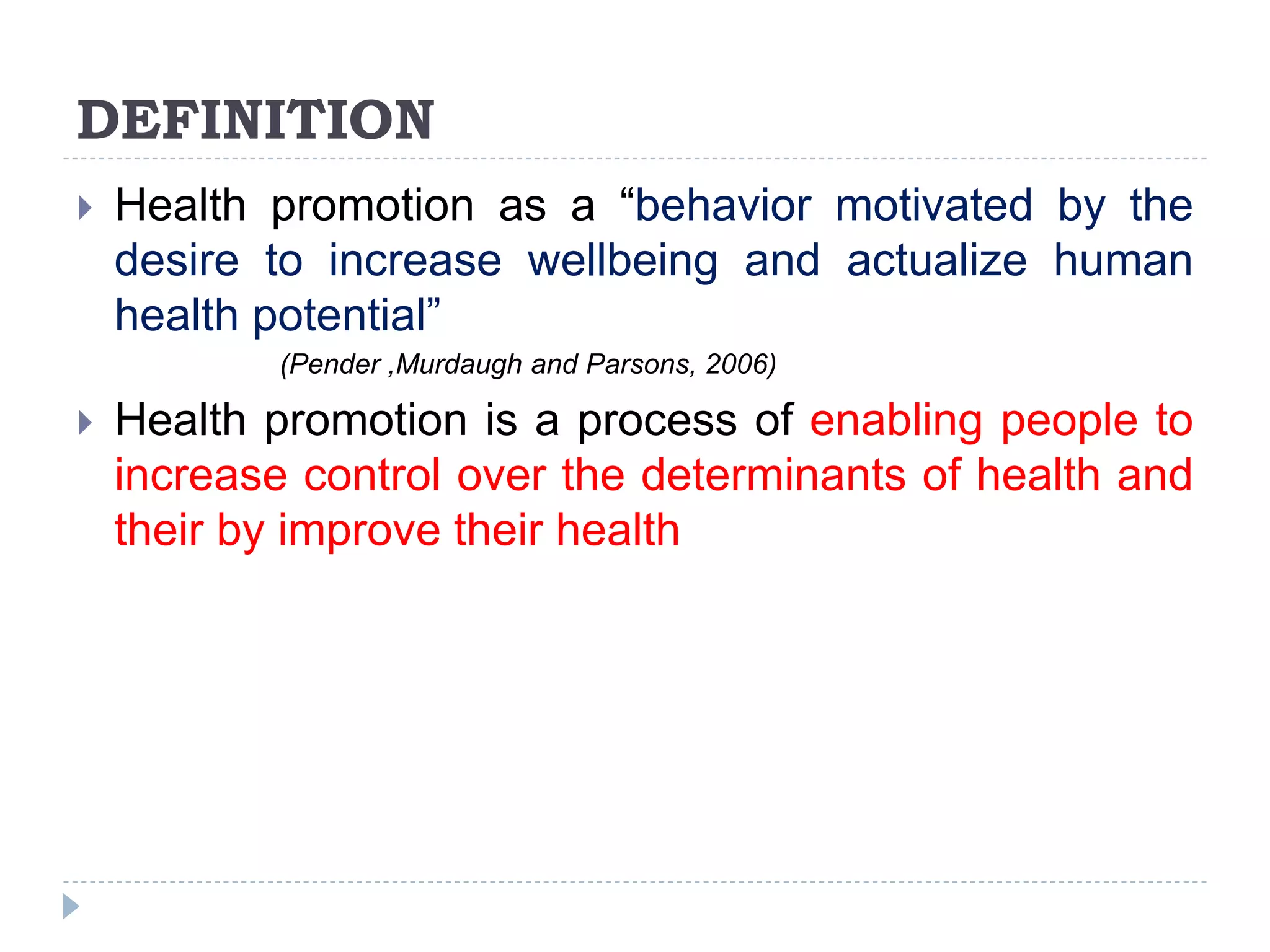 Primary health care and health promotion | PPTX