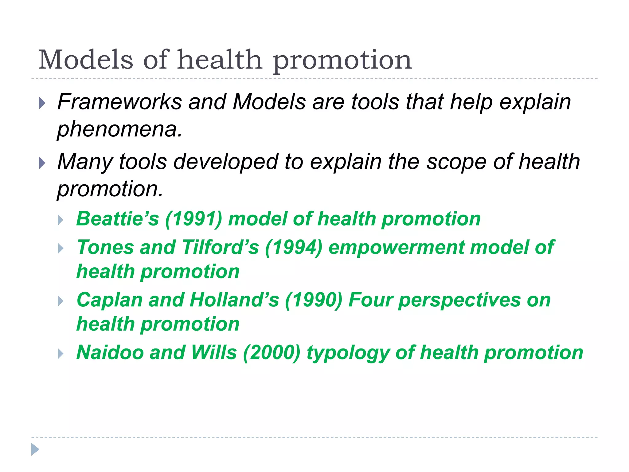 Primary health care and health promotion | PPTX