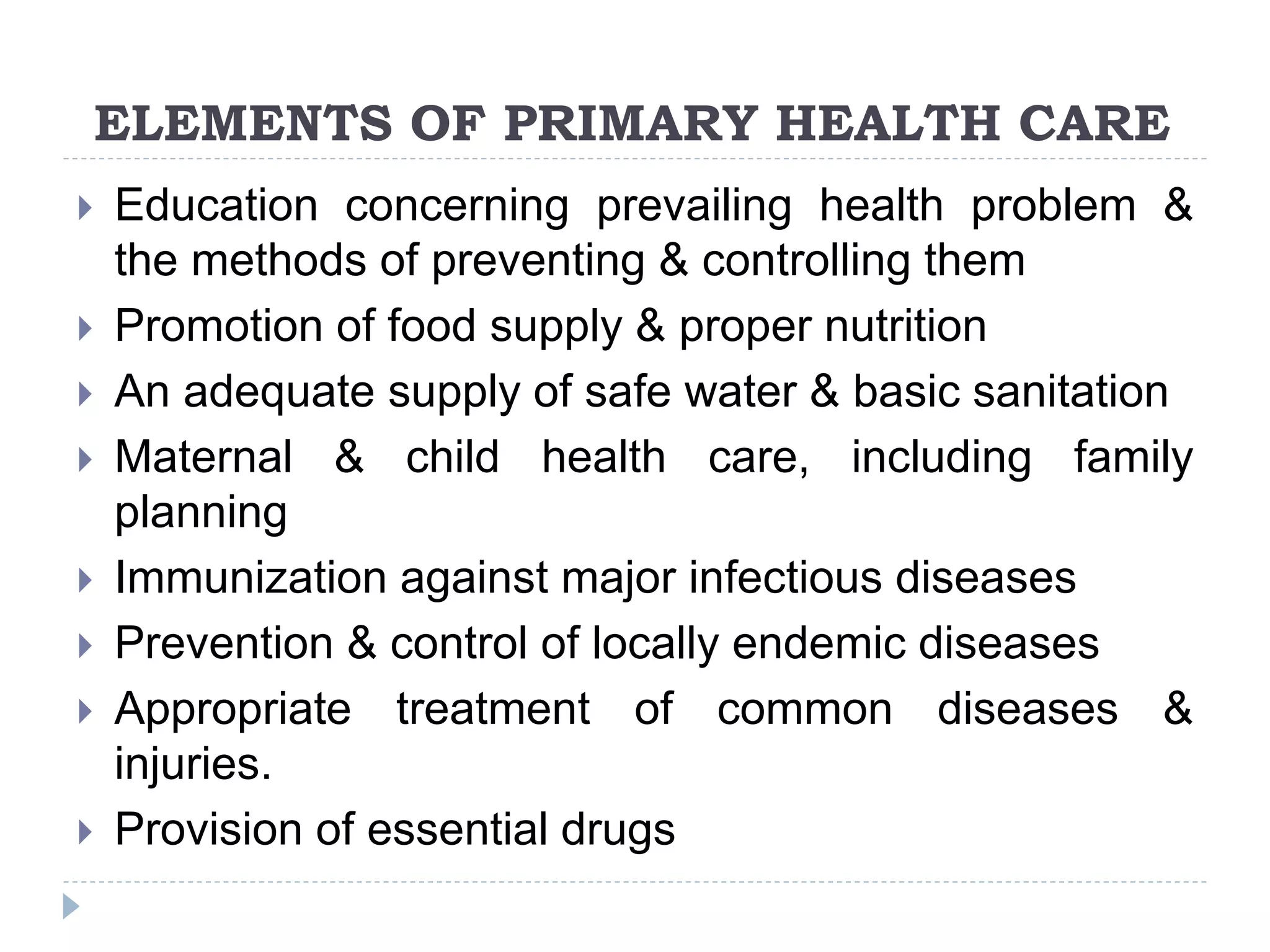 Primary health care and health promotion | PPTX